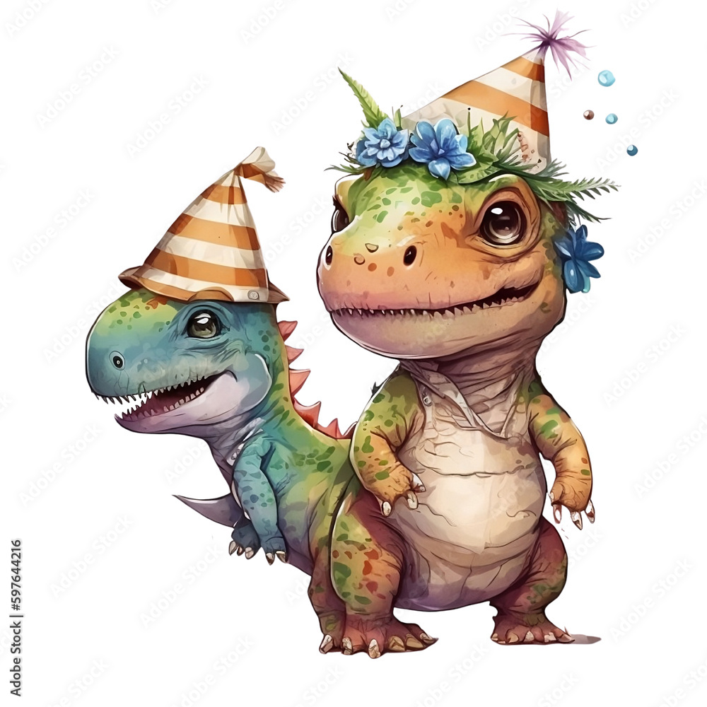 Ilustración de Stock Watercolor Dinosaurs Clipart Png, Cute Dinosaur ...
