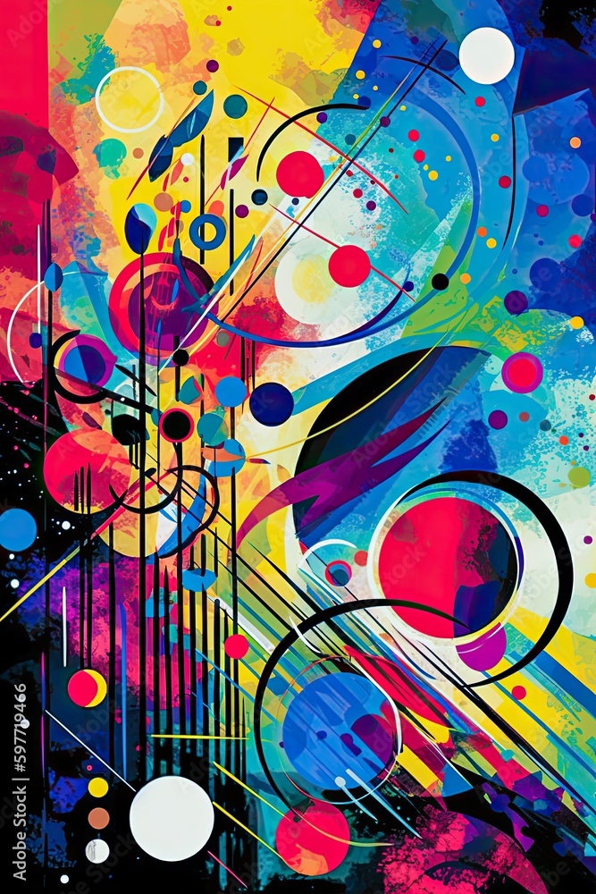 Notes harmonize with the sound waves, transforming into symphonic ...