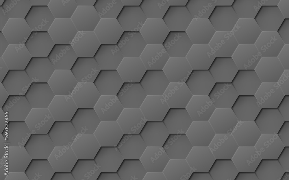 Random shifted black honeycomb hexagon background wallpaper. Vector ...