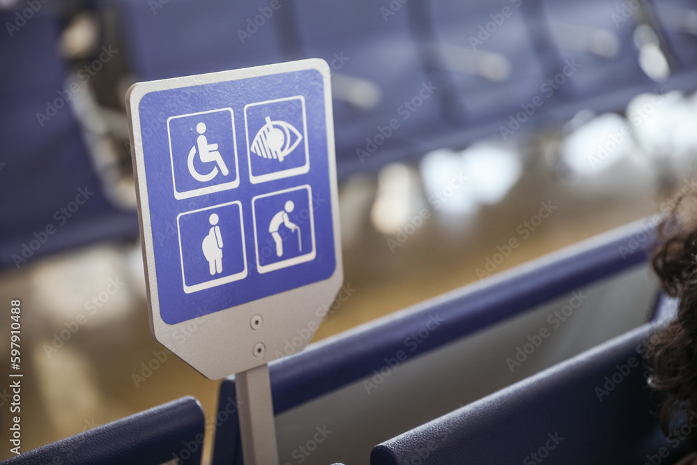 blue handicap sign is a universal symbol of accessibility and ...