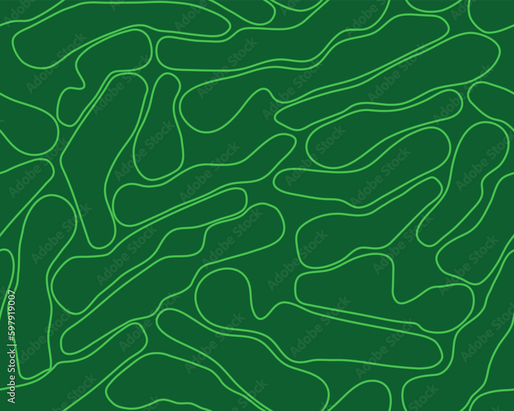 Golf course layout outline seamless pattern. Top view of vector map ...
