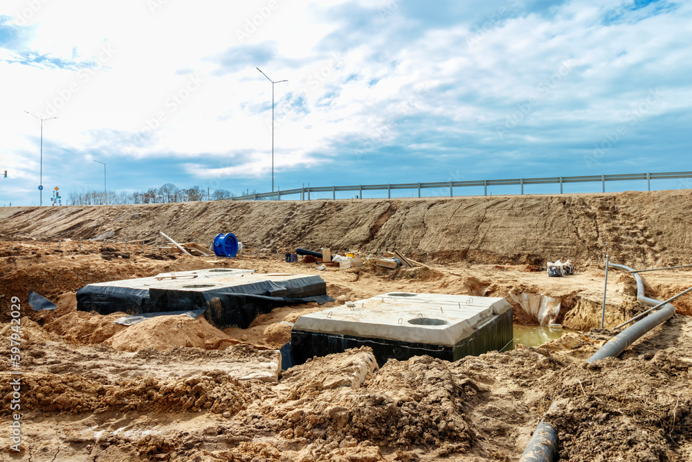 Connecting a trench drain to a concrete manhole structure at ...