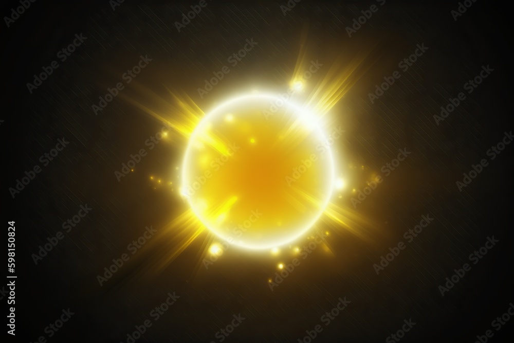 Realistic Optical Yellow Lens Flare Effect for Stunning Text Effects ...