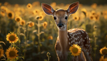White-tail Deer And Fawn At Sunset Free Stock Photo - Public Domain ...