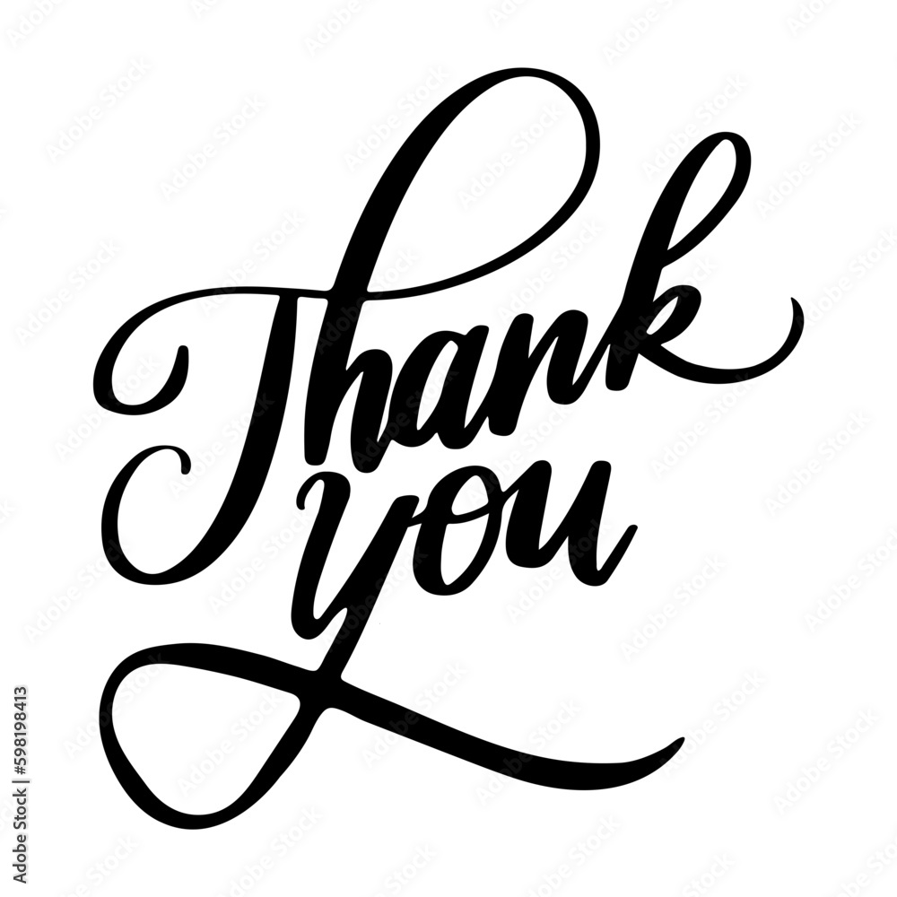 Image vectorielle Stock Thank You SVG, Thank You Sign, Floral, Wedding ...