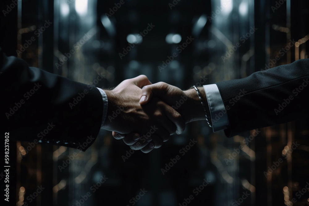 Successful Business Deal: Arm and Hand View of Businessmen Shaking ...