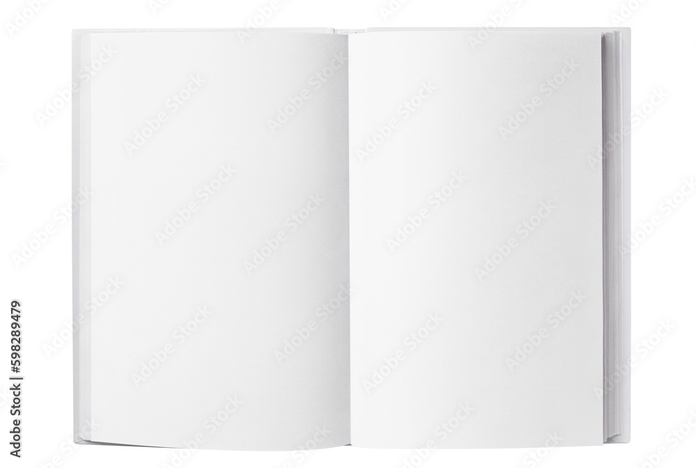 Open book with blank pages, cut out Stock Photo | Adobe Stock