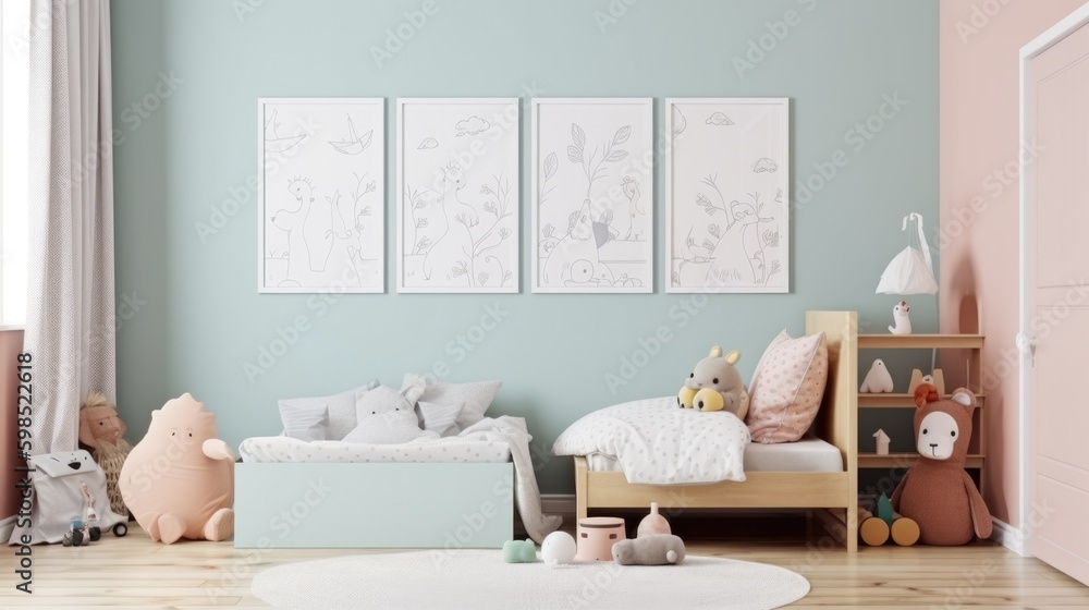 Contemporary Interior Design Background. Modern Poster Mockup ...