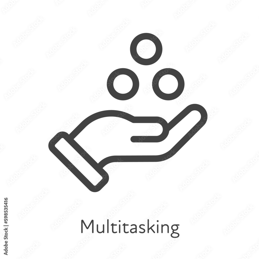 Outline style ui icons soft skill for business collection. Vector black ...