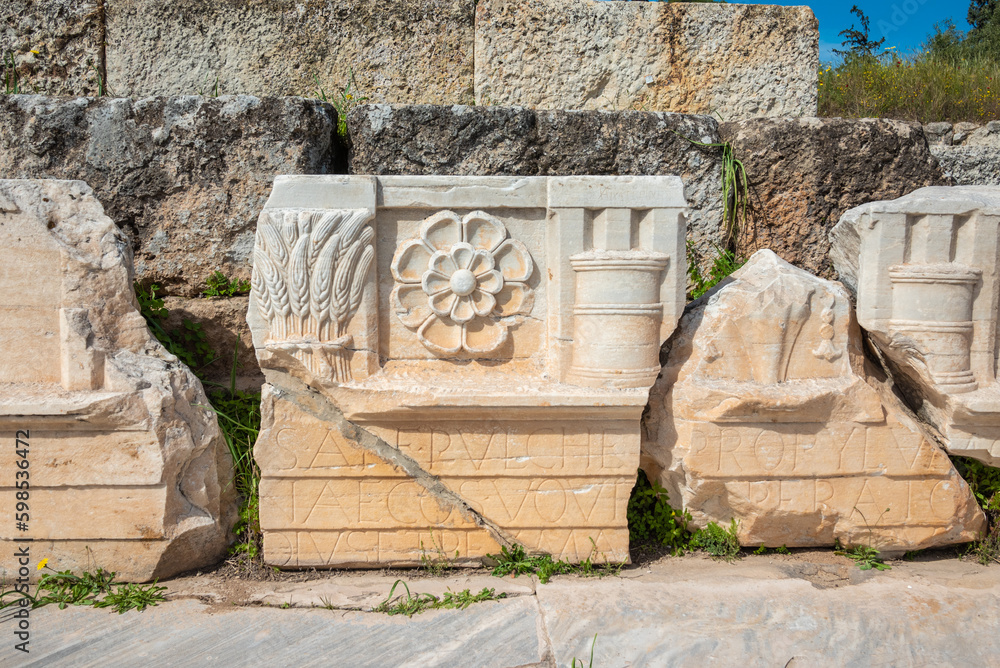 Archaeological site of Eleusis (Eleusina). Roman sculptures. The Roman ...