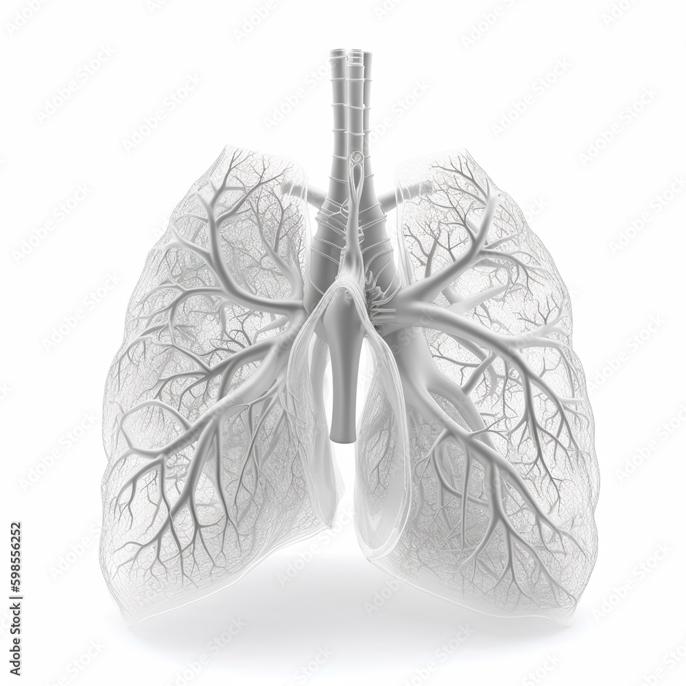 lung isolated on white. generative ai Stock Illustration | Adobe Stock