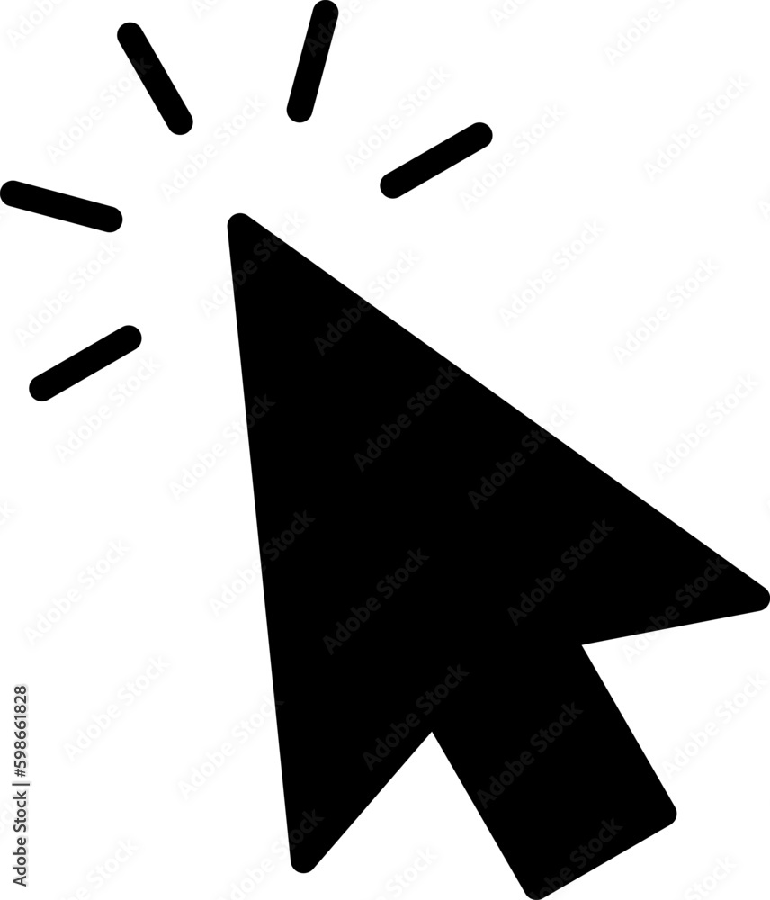 Hand Mouse Pointer Pictogram on Transparent Background. Finger Web Click Pointer Line and ...