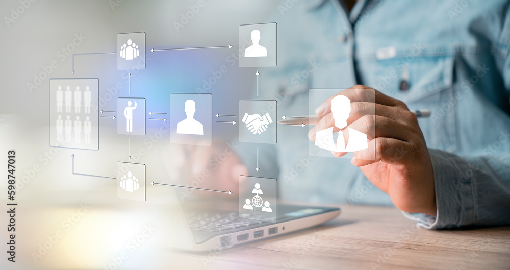 Business hierarchy structure. Relations of order or subordination ...