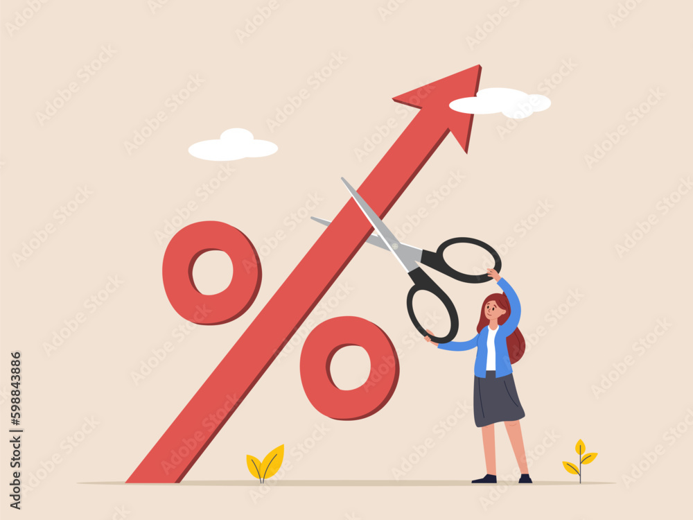 Economic crisis concept. Stop Inflation. Fed raised the central bank ...