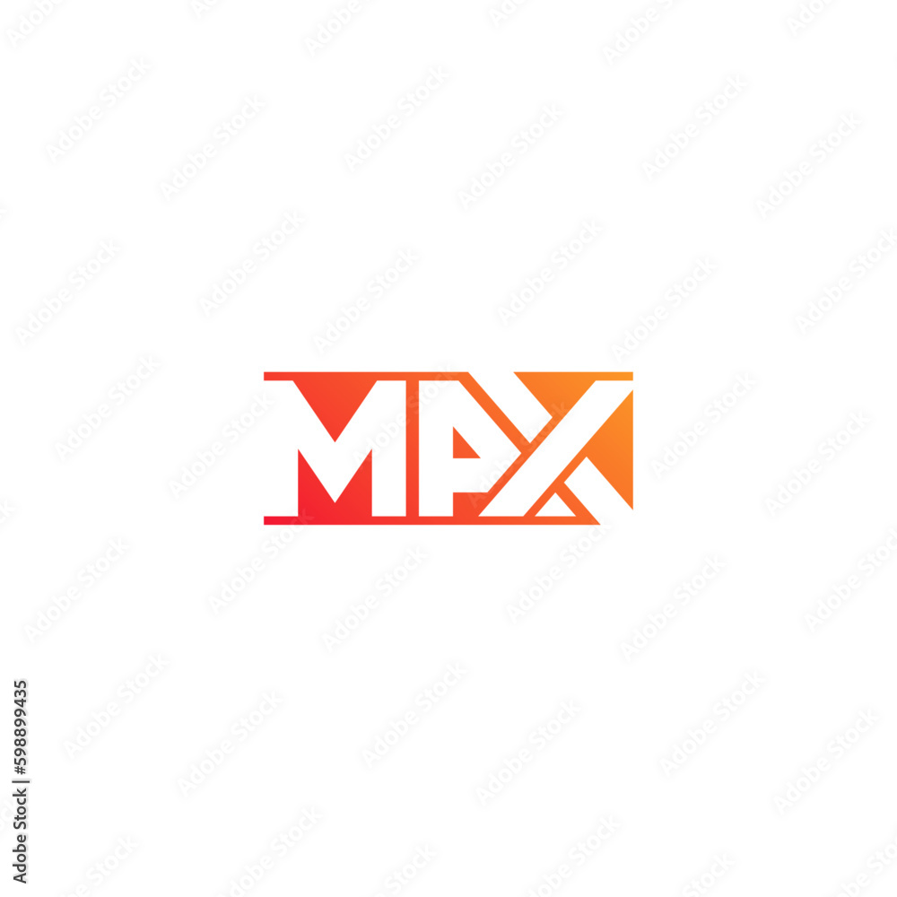 Max letters negative space logo design. Stock Vector | Adobe Stock