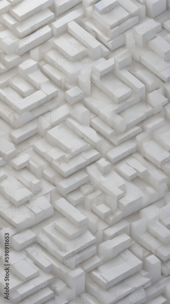 3D offset white cube block pattern as background wallpaper for ...