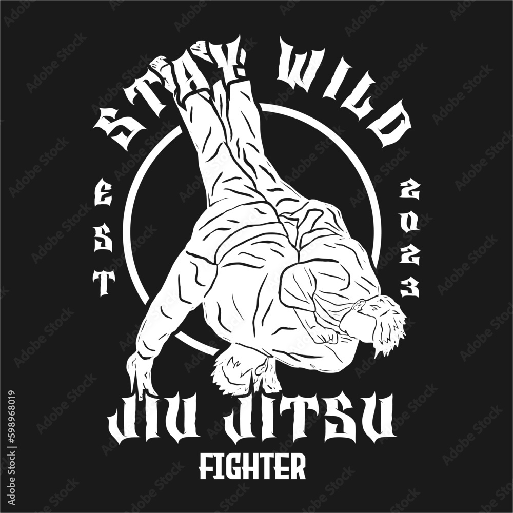 Fighting logo. Jiu jitsu, Judo sport emblem logo vector. suitable for t ...