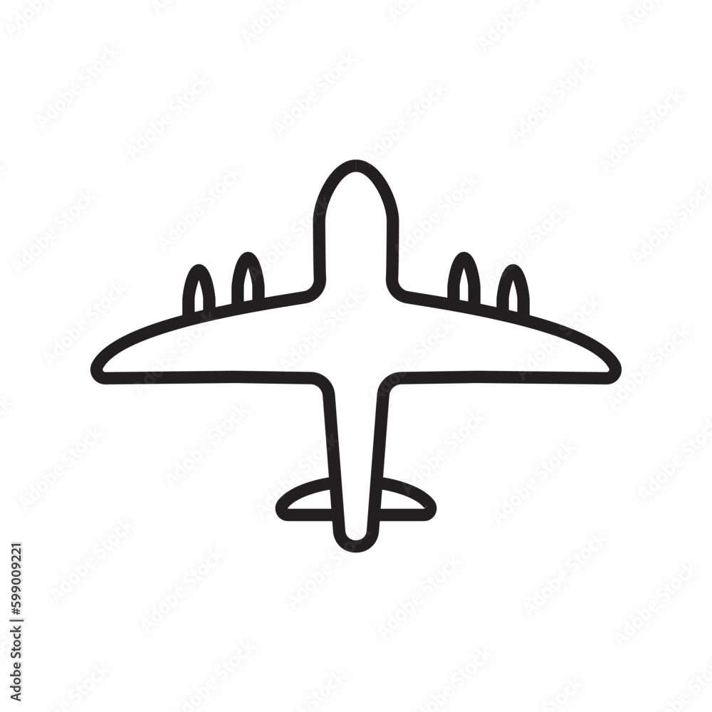 Vetor Plane vector icon. Aviation icon. Airplane flat sign design ...