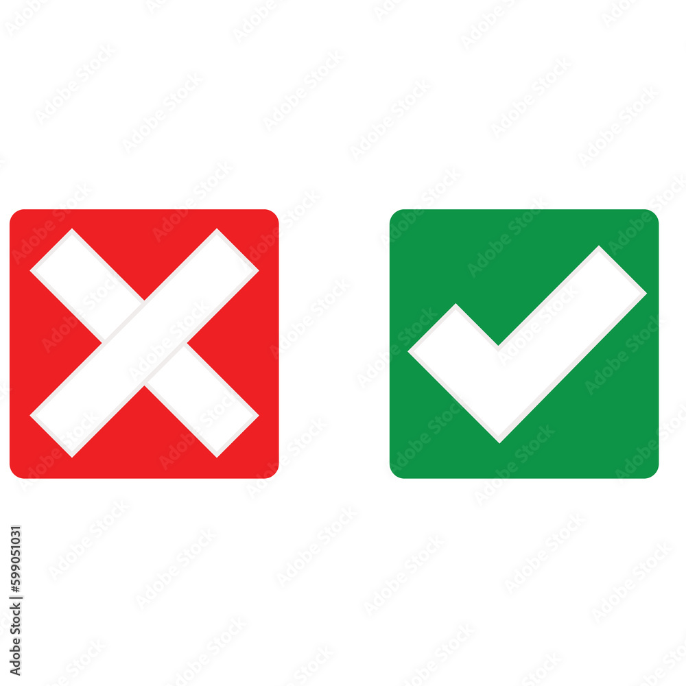 Vector de Stock signs of acceptance and resignation.Approved and rejected icon set in trendy ...