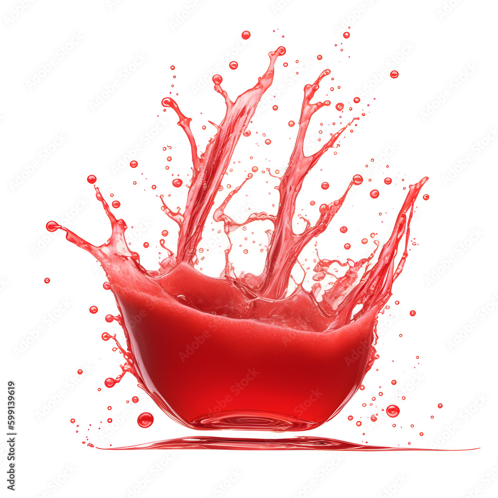 Rad juice water splash isolated on white background. PNG transparent ...