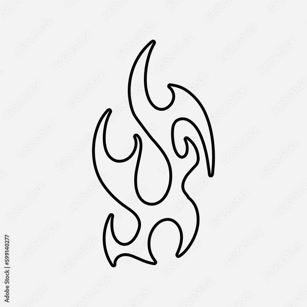 Old Flames New Look with Streetwear Objects Objects Vector Collection ...