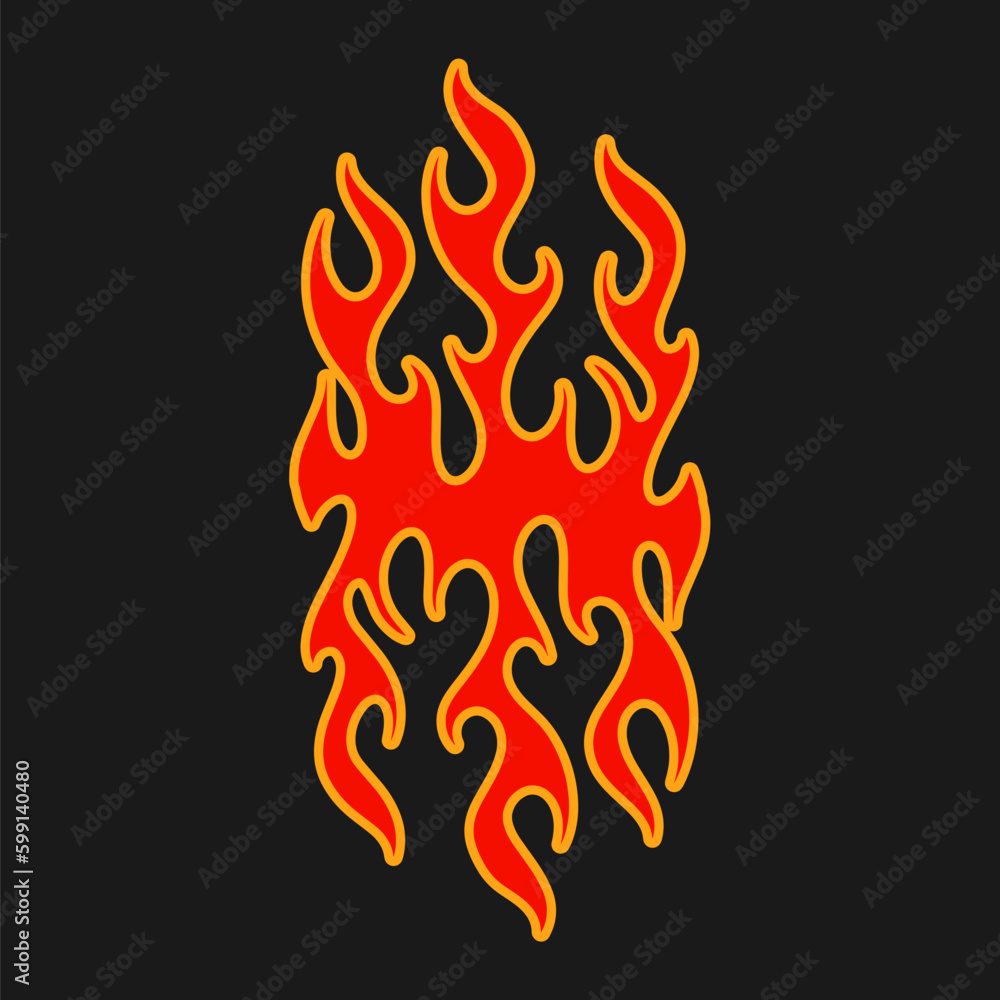 Old Flames New Look with Streetwear Objects Objects Vector Collection ...