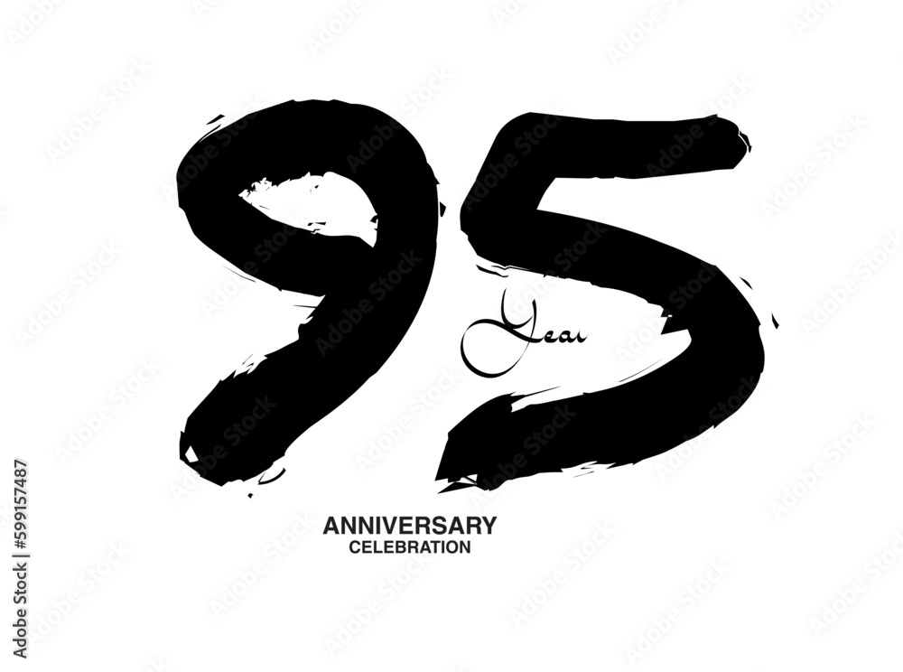 Стоковое векторное изображение «95 Years Anniversary Celebration Vector ...
