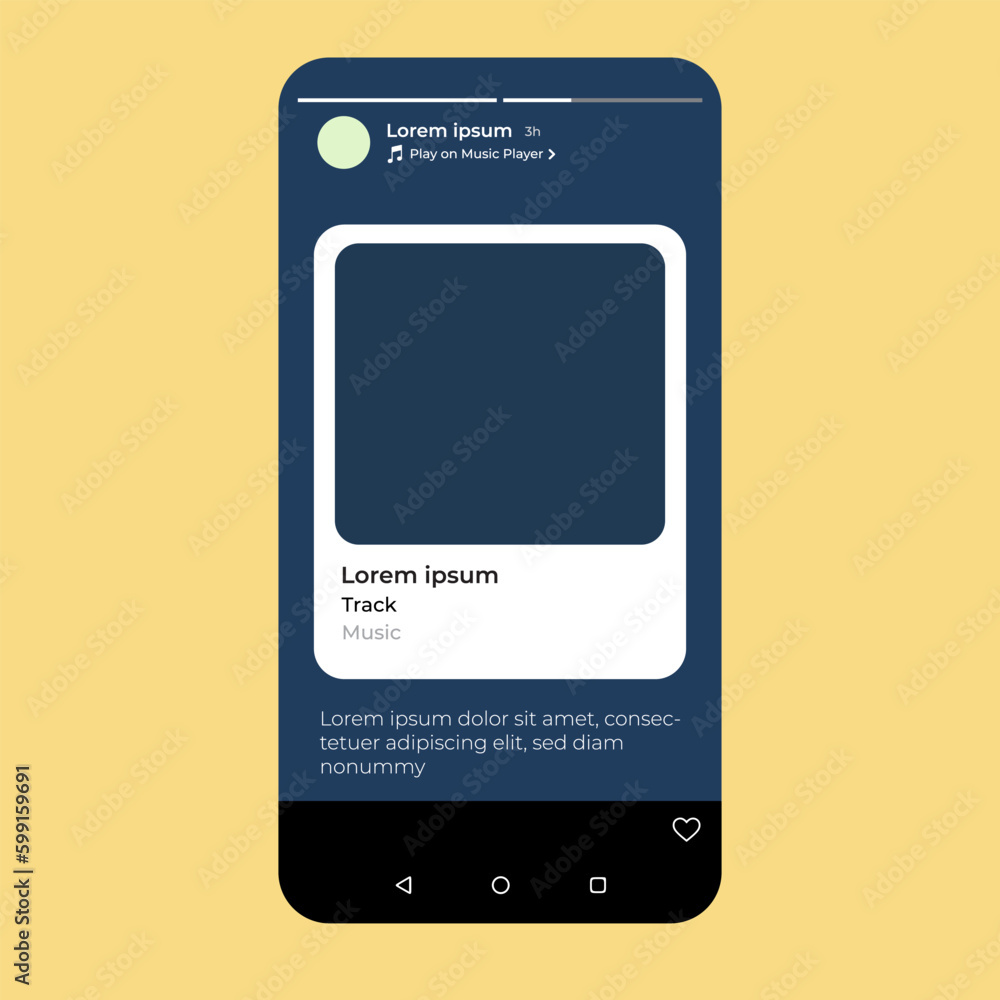 Social Media Whatsapp and Instagram Stories Mobile Interface. Spotify ...