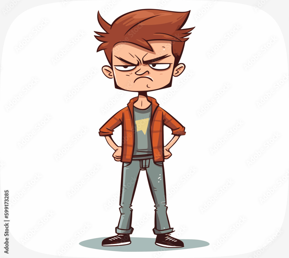 Stock-Vektorgrafik „angry kid boy vector. child expression, sad baby ...