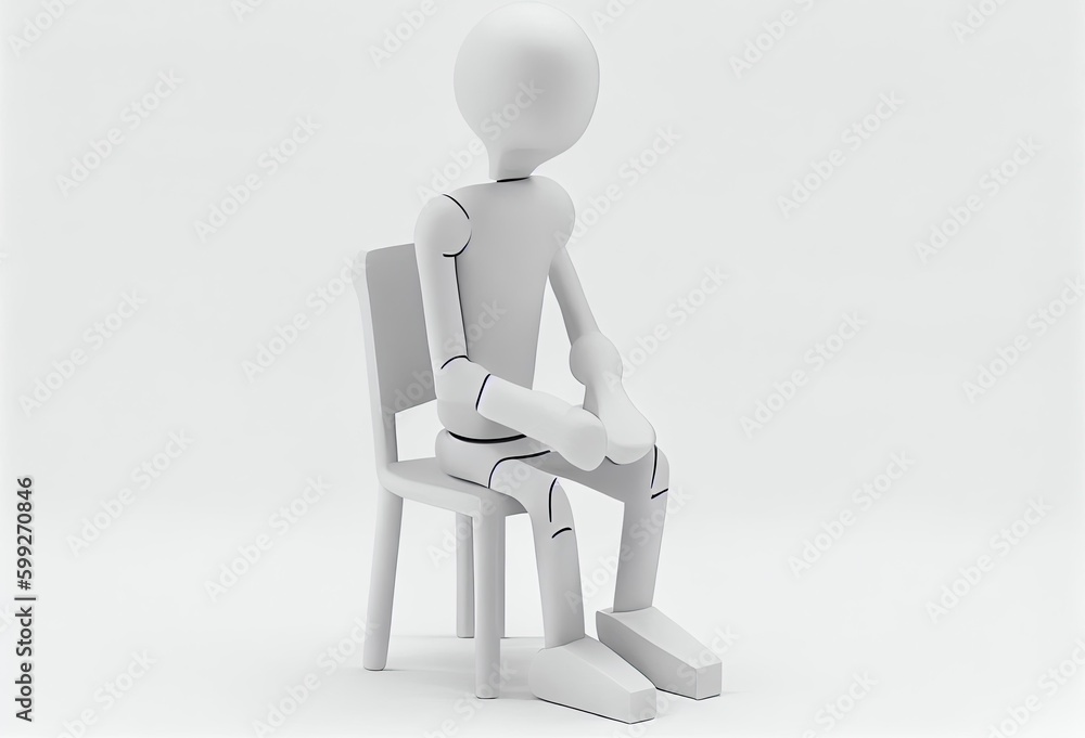 Stick Man Posture Concept Generative AI Stock Illustration | Adobe Stock