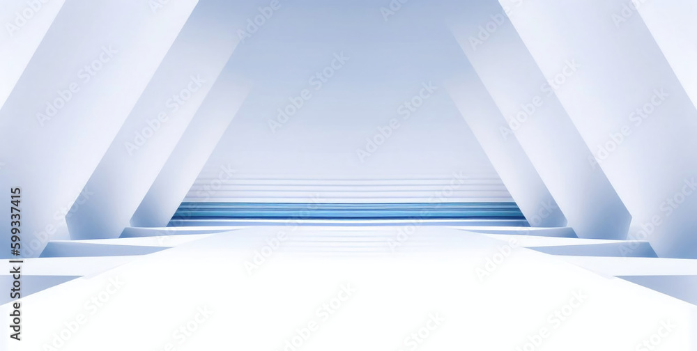 Beautiful airy widescreen minimalistic white and light blue ...