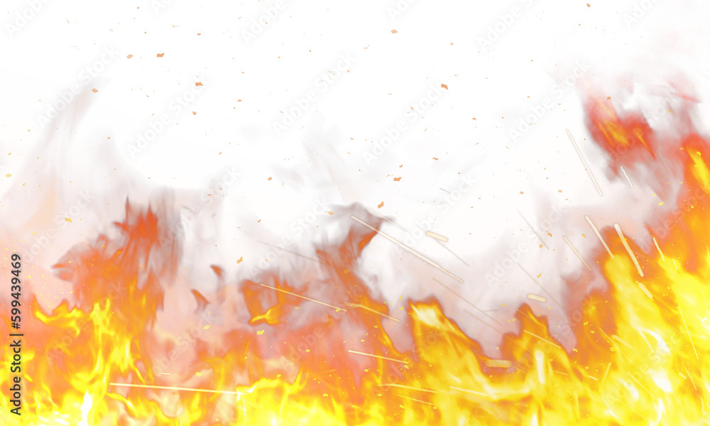 Fire flame on transparent background Stock Photo | Adobe Stock