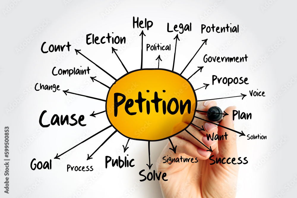 Petition mind map flowchart, social concept for presentations and ...