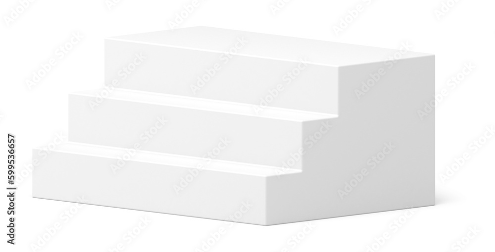 Ilustración de Stock 3d stairway level steps construction white ...
