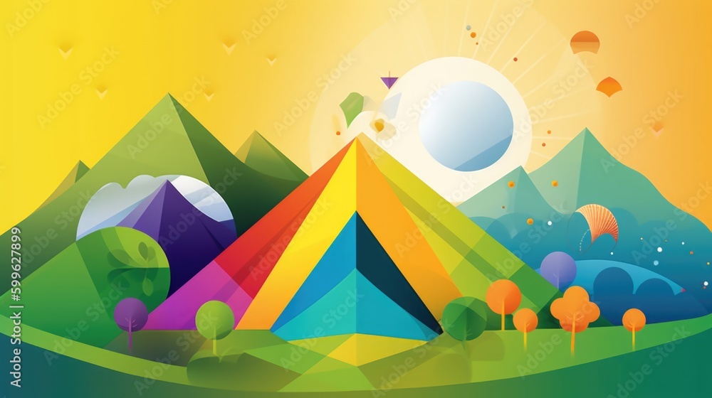 Environmental Sustainability: Analogous illustration with concise ...