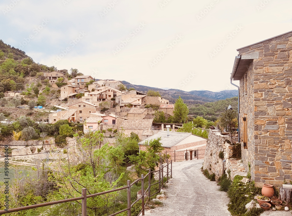 Santa Engràcia, a village in the municipality of Tremp at an altitude ...