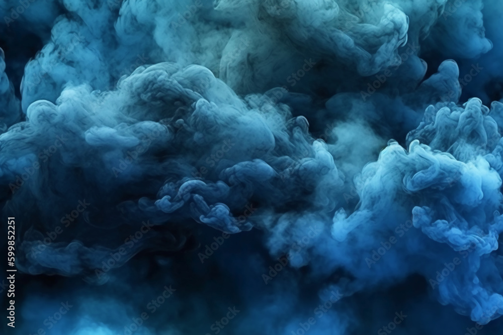 Sky nature cloud smoke black night background for horror blue poster ...