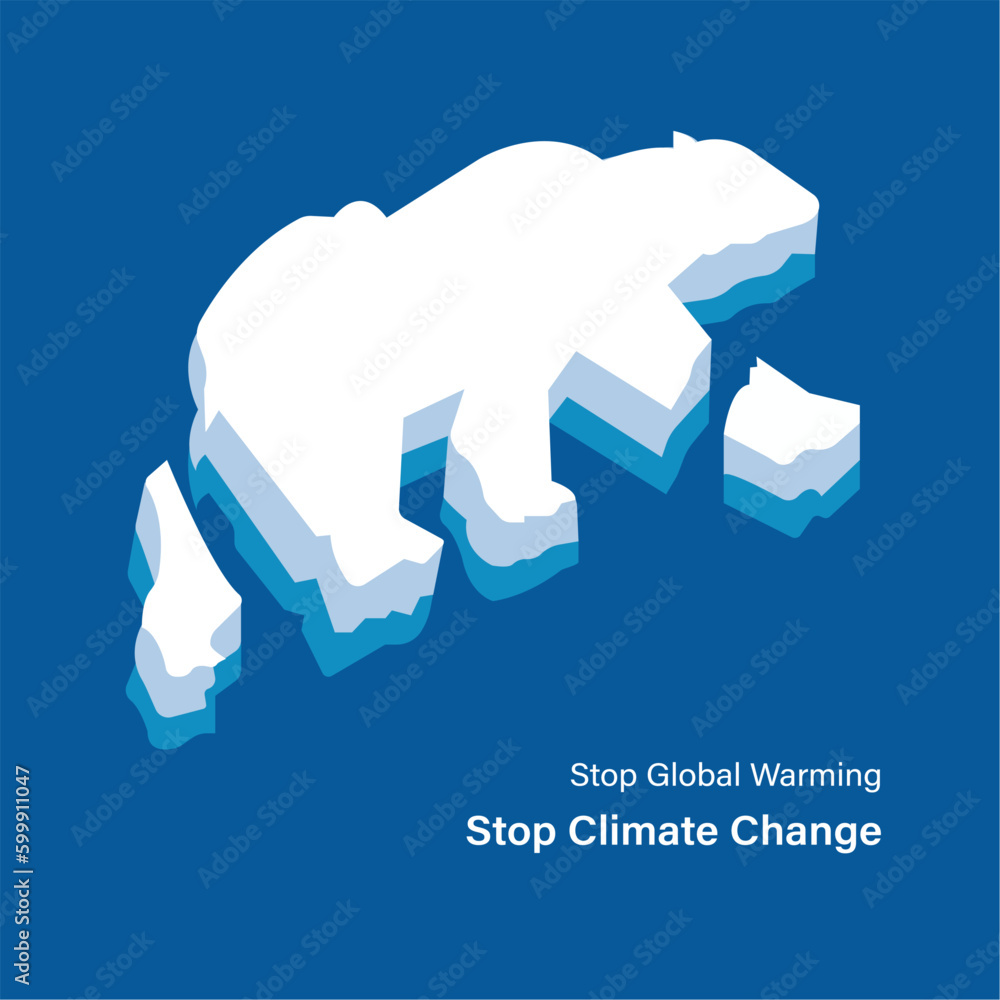 Vector de Stock Global warming awareness, Creative poster, typography ...