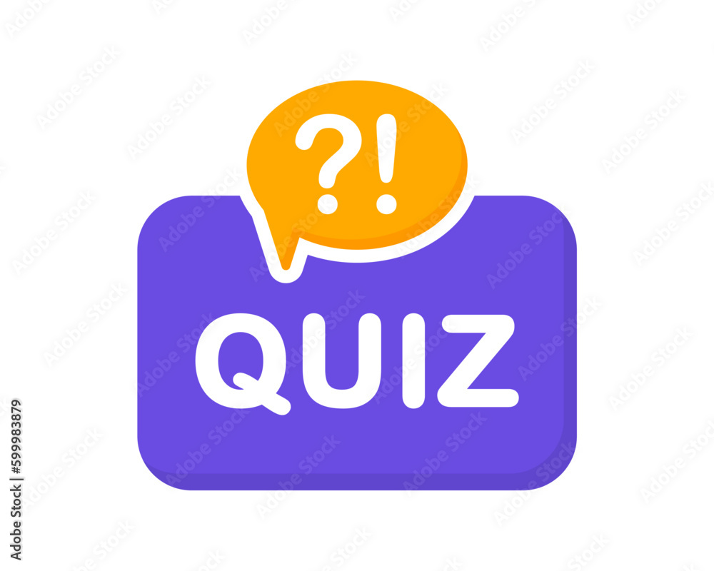 Quiz logo. Quiz time label with question mark. Quiz emblem for business ...