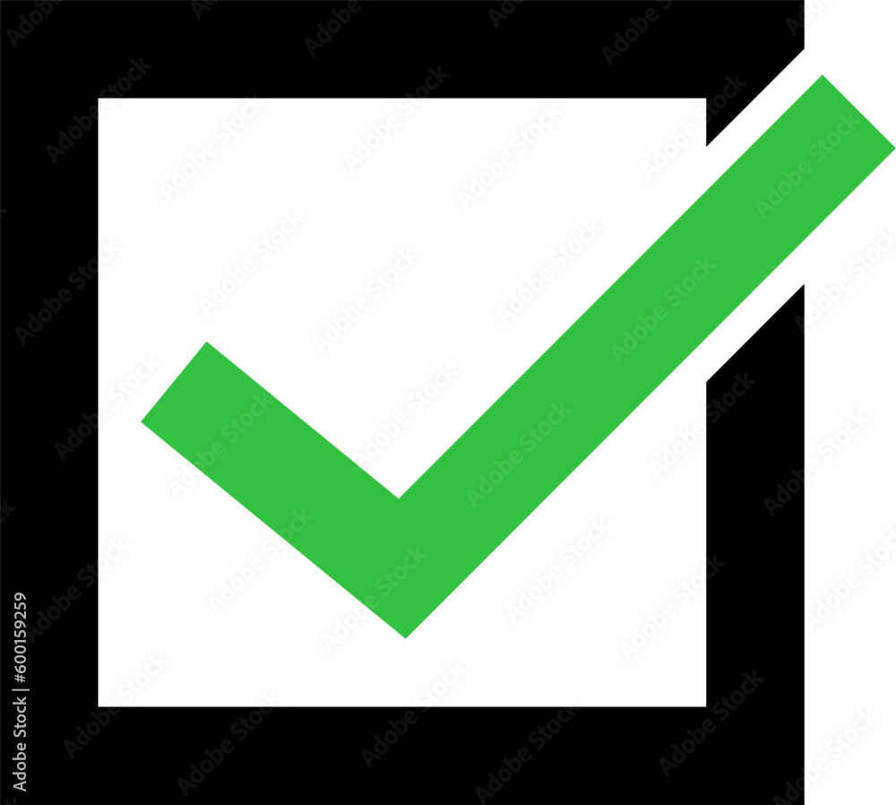 simple checkbox icon, tick symbol Stock Vector | Adobe Stock