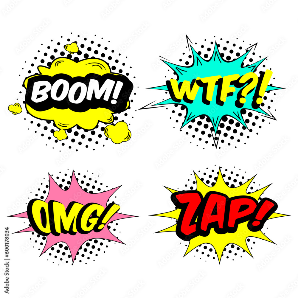 Comic Text Box Clipart PNG Stock Vector | Adobe Stock