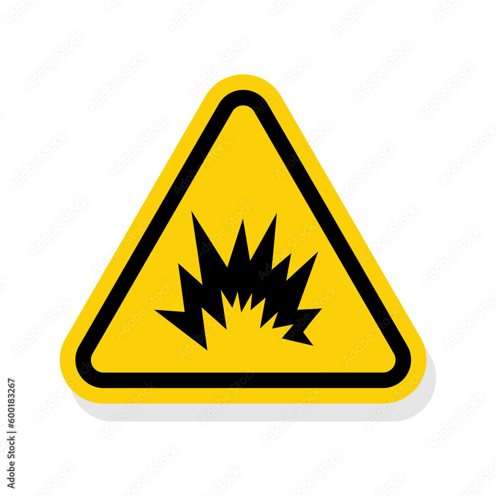 ISO Triangle Warning Sign: Explosion Arc Flash Symbol Stock Vector ...