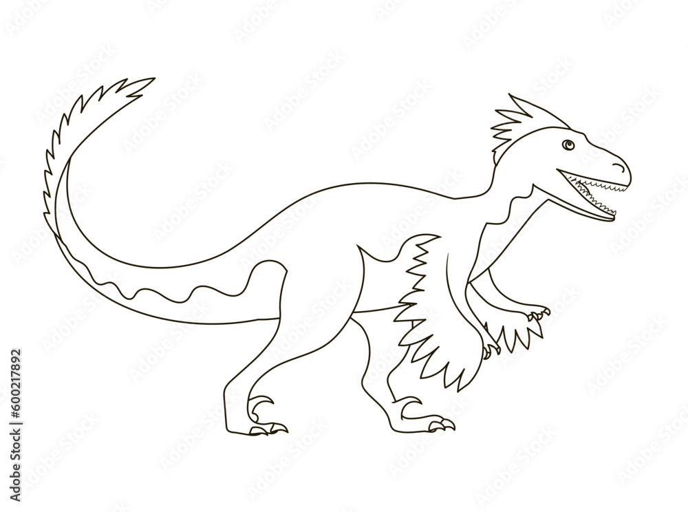 Velociraptor with dangerous claws. Prehistoric pangolin. Predatory ...