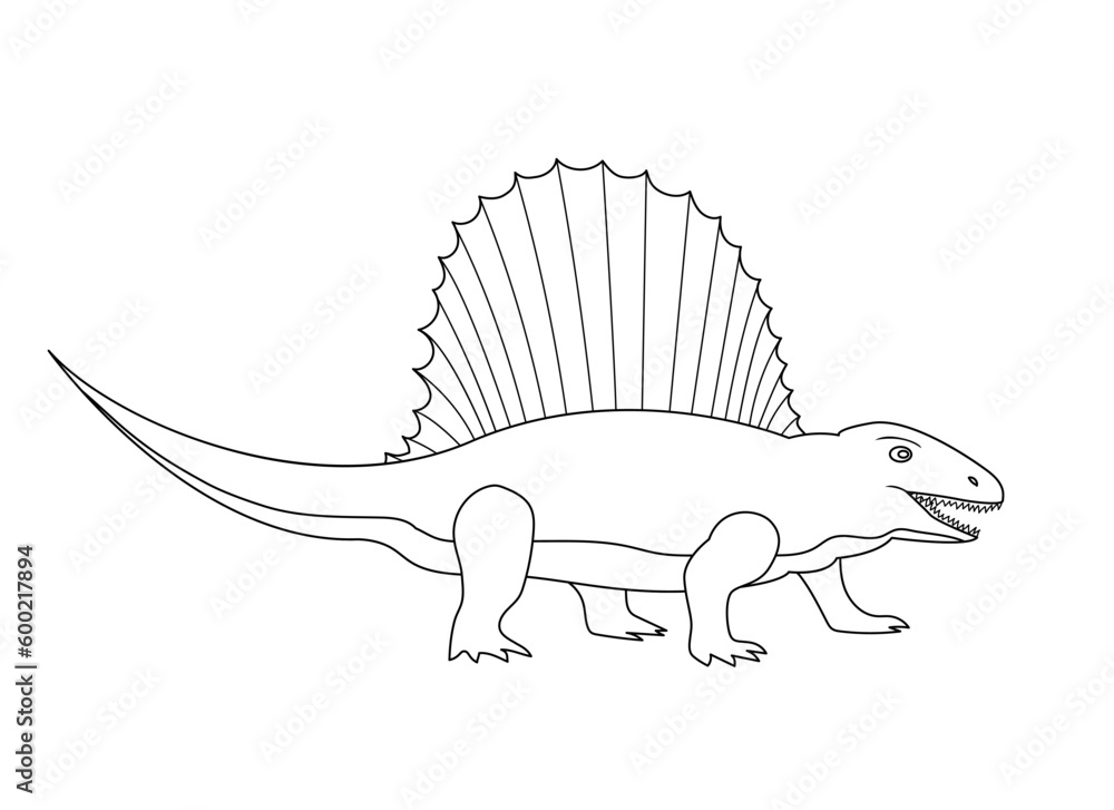 Dimetrodon dinosaur hunter of the Jurassic period. Prehistoric pangolin ...