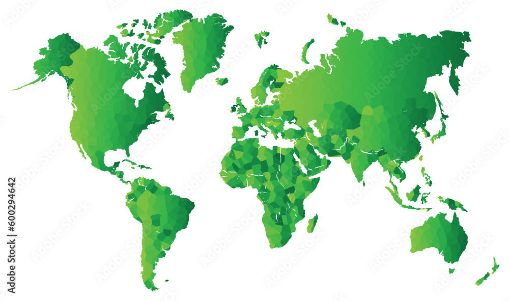 Vector de Stock green earth map vector. World Maps vector icon ...
