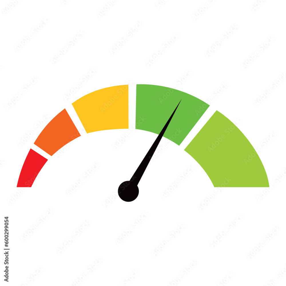 Color speedometer icon. colorful Speed meter, Heating, temperature ...