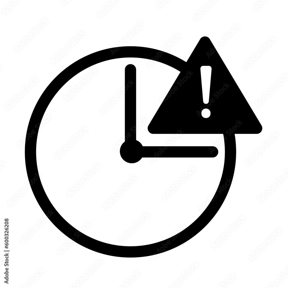 Expired icon with an exclamation mark. Expiry date alert vector symbol ...