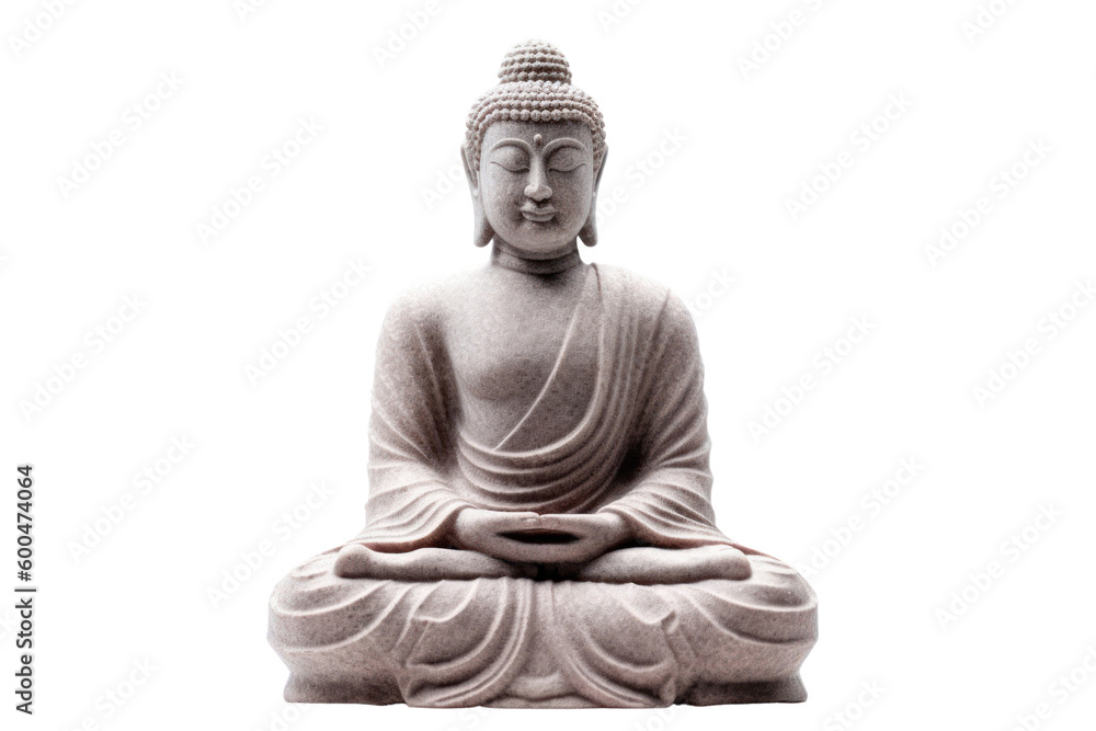 Buddha statue isolated on transparent background. PNG, Generative AI ...
