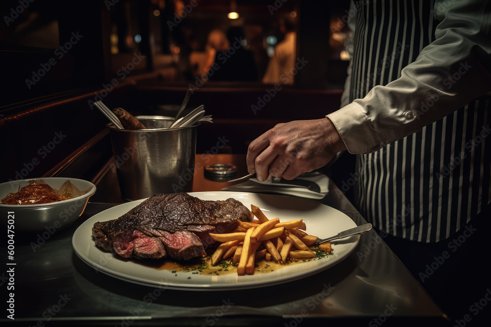 Savoring Parisian Culinary Excellence: In this captivating scene, a ...