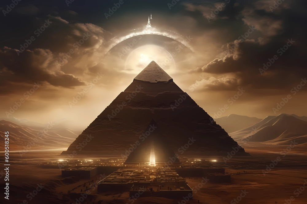 Pyramid of Ra - Unveiling Secrets of Ancient Egypt created by AI Stock ...